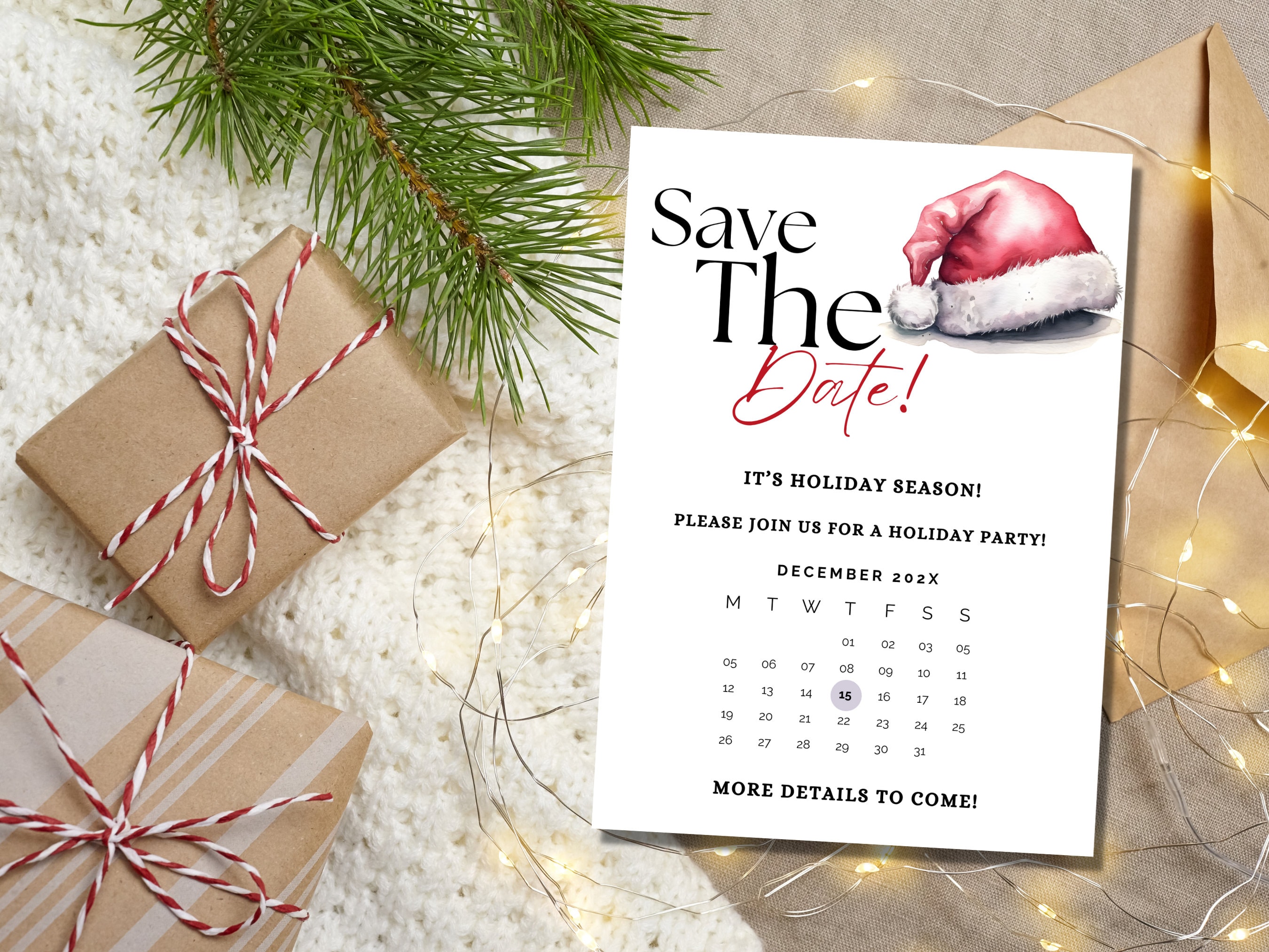 Christmas Party Invitations Instant Download, Christmas Invitations ...