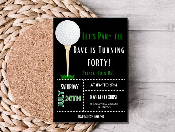 Golf Birthday Invitation Golf Birthday Invite Golf Party - Etsy