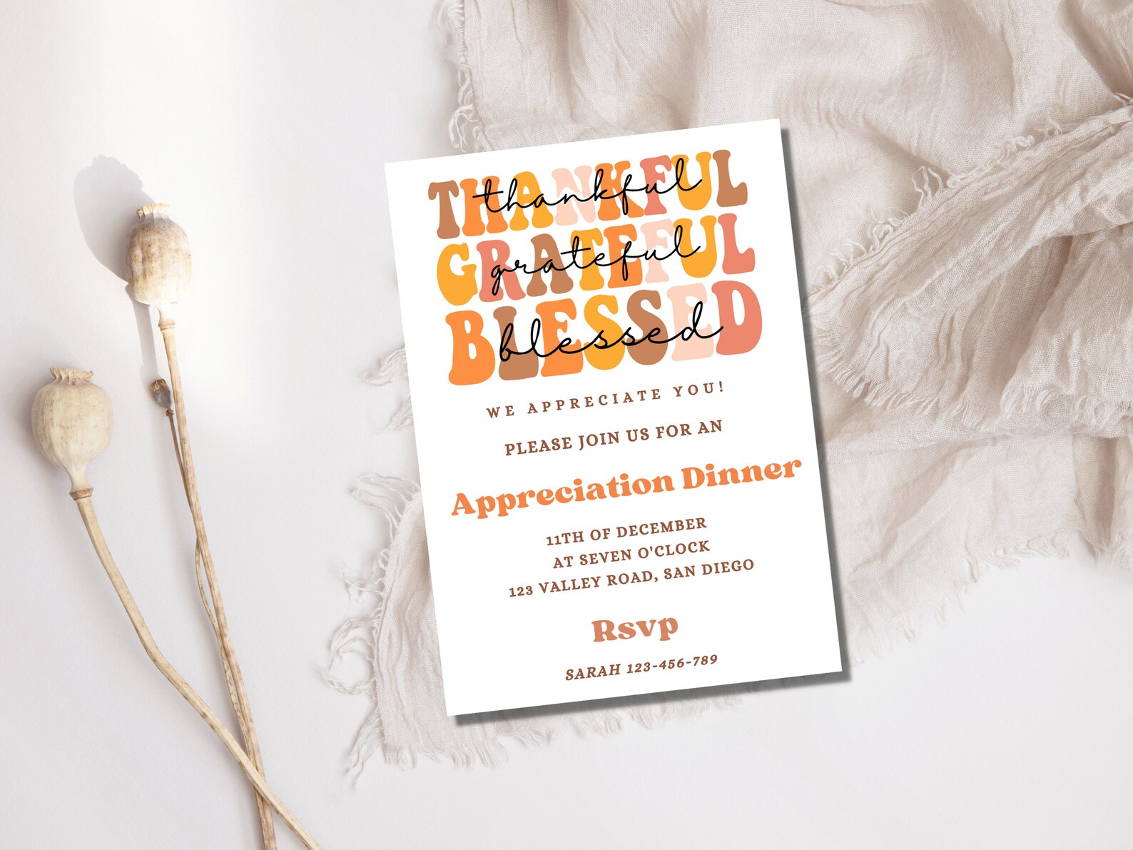 Appreciation Dinner Invitation, Appreciation Invitation, Client ...