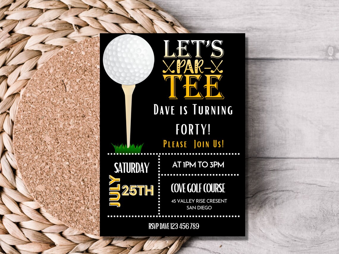 Golf Birthday Invitation Golf Birthday Invite Golf Party - Etsy