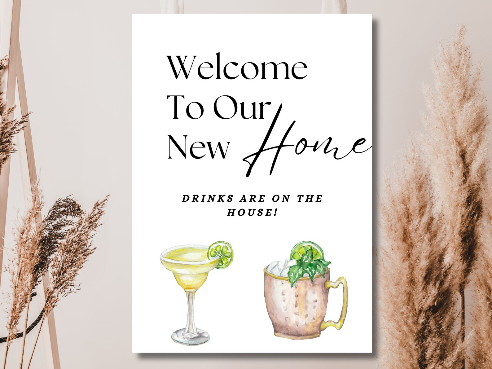 House Warming Party Welcome Sign Editable Template, House Warming ...
