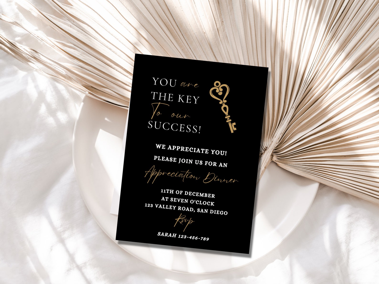 Appreciation Dinner Invitation, Appreciation Invitation, Client ...