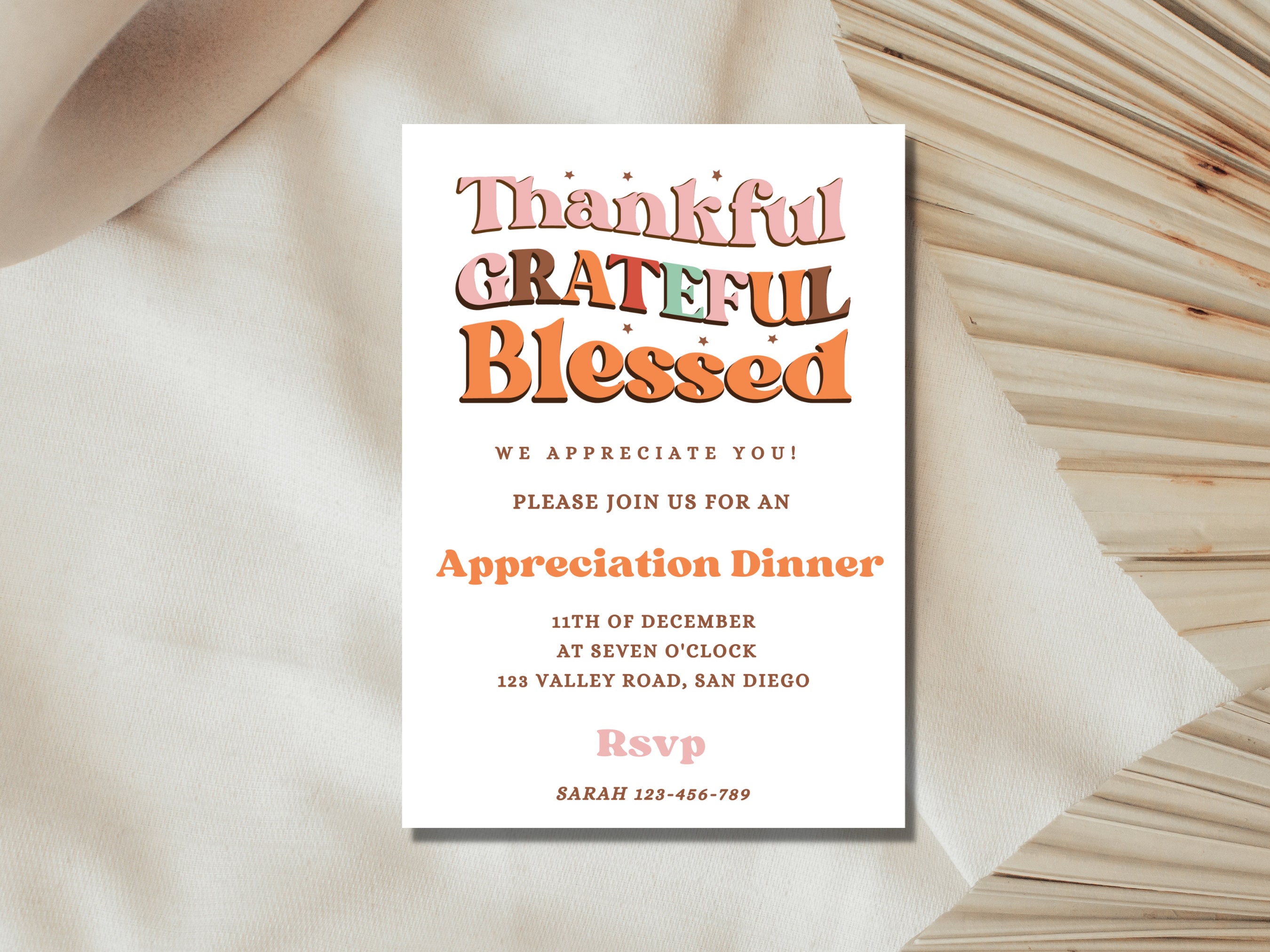 Appreciation Dinner Invitation, Appreciation Invitation, Client ...