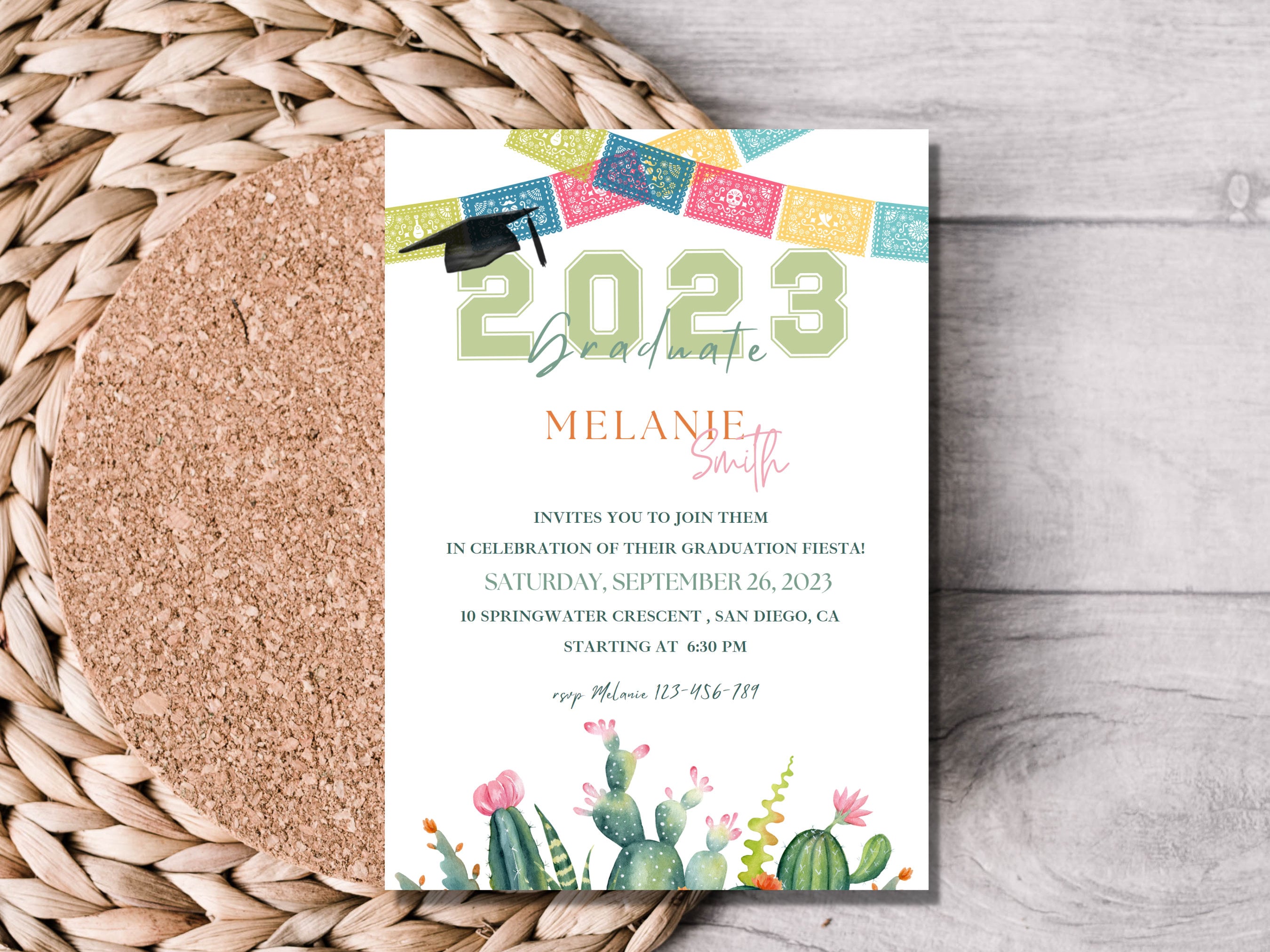 Mexican Invitation, Graduation Invitation, Fiesta Invitation ...