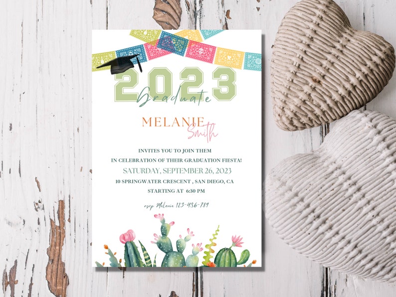 Mexican Invitation, Graduation Invitation, Fiesta Invitation ...