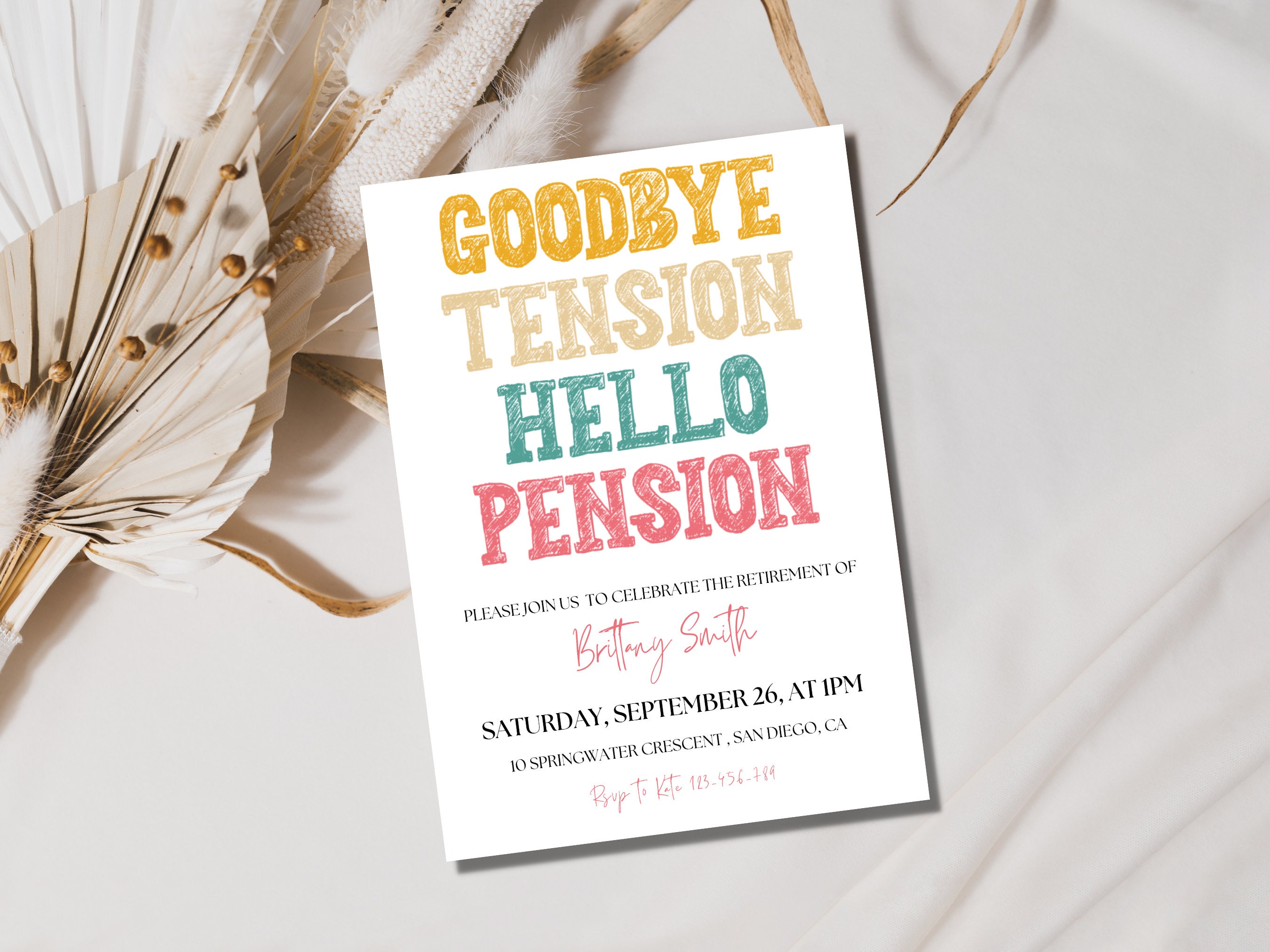Retirement Invitation, Retirement Party Invitation, Retirement ...