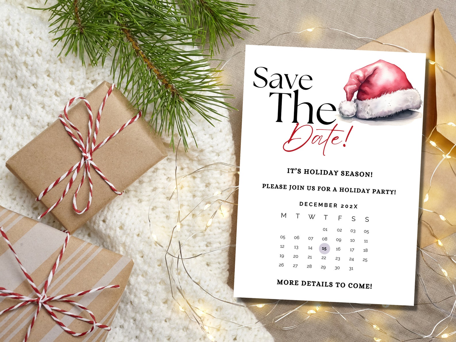 Christmas Party Invitations Instant Download, Christmas Invitations ...