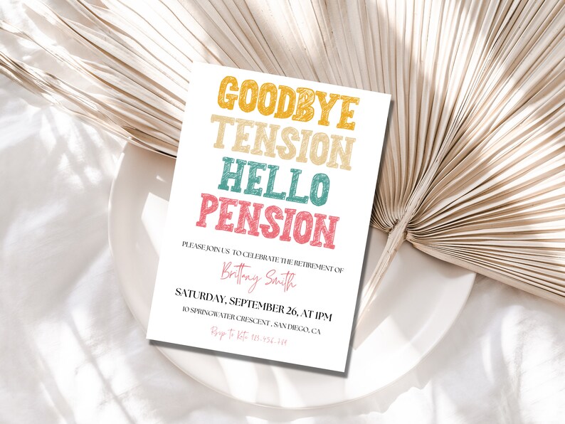 Retirement Invitation, Retirement Party Invitation, Retirement ...