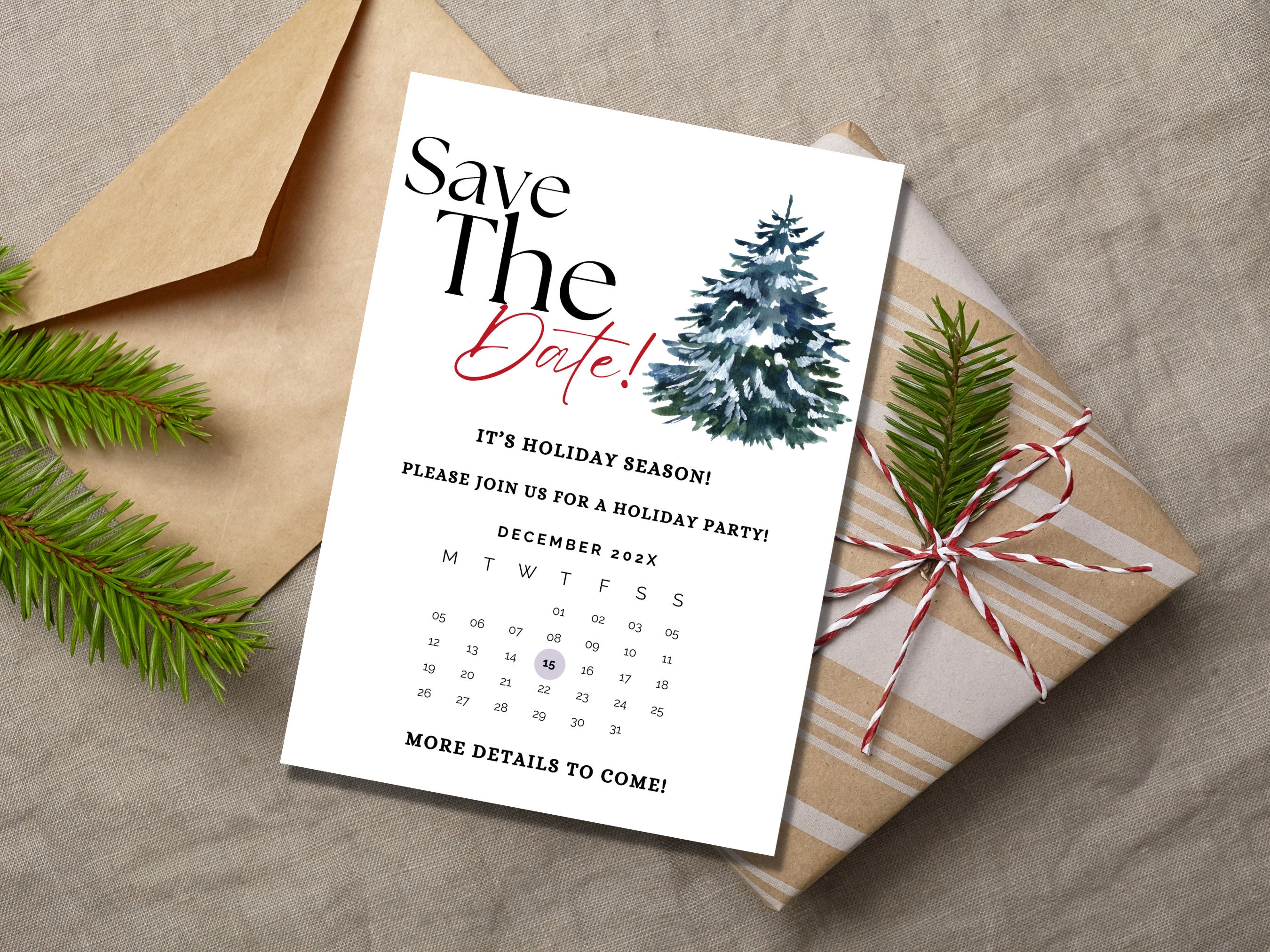 Christmas Party Invitations Instant Download, Christmas Invitations ...