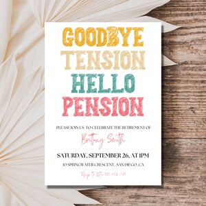 Retirement Invitation, Retirement Party Invitation, Retirement ...