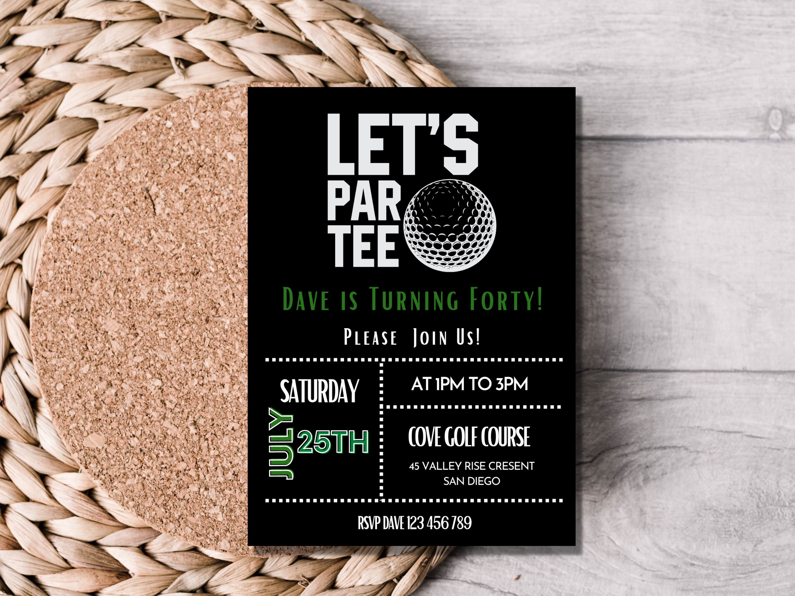 Golf Birthday Invitation, Golf Birthday Invite, Golf Party Invitation ...