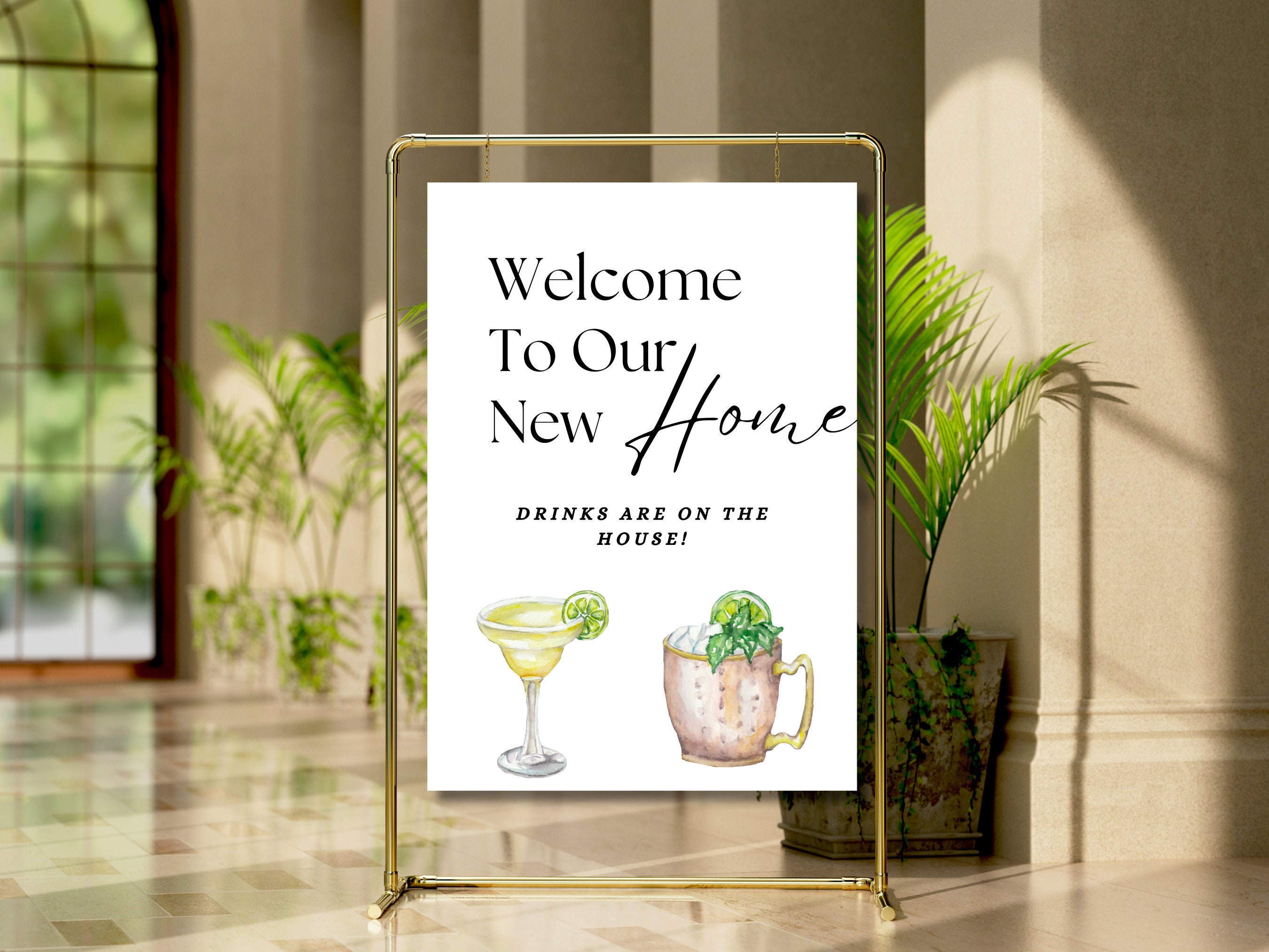 House Warming Party Welcome Sign Editable Template, House Warming ...