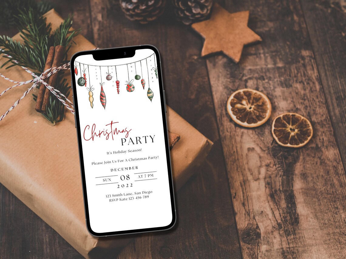 Office Christmas Party Invitation, Christmas Party Invitations Instant ...