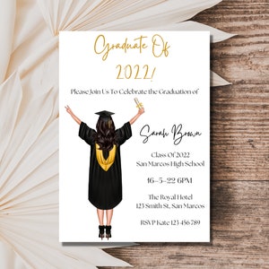Graduation Invitation Template, Graduation Invitation, High School ...