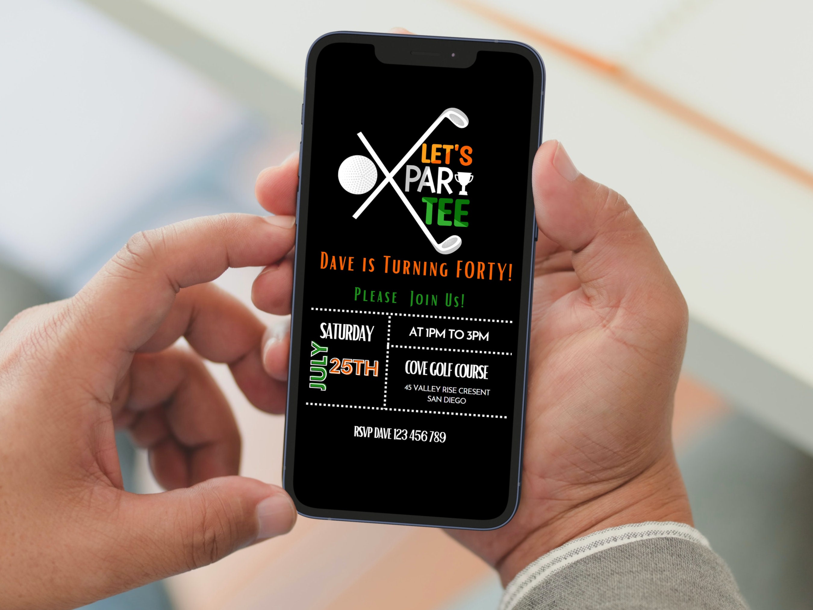 Golf Birthday Invitation, Golf Invitation, Golf Party Invitation, 40th ...