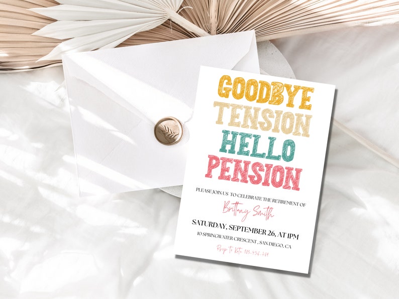 Retirement Invitation, Retirement Party Invitation, Retirement ...
