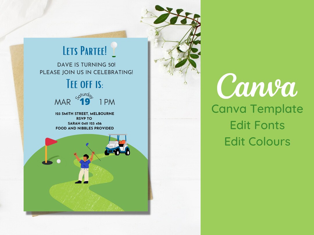 Golf Birthday Invitation, First Birthday Golf, Golf Birthday Party ...