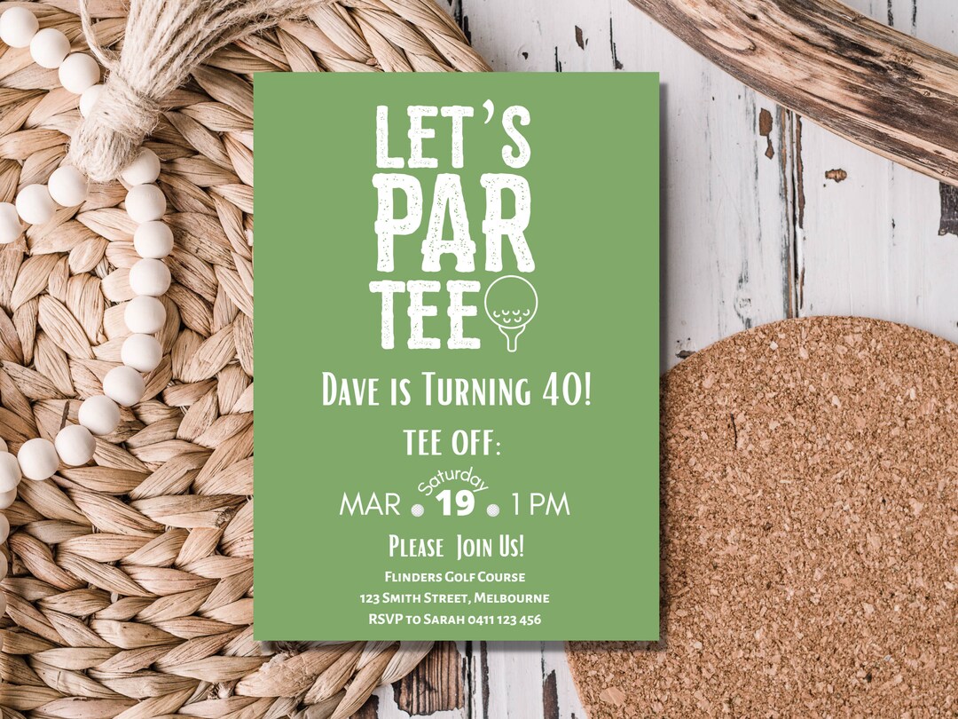 Golf Birthday Invitation, Golf Birthday Invite, Golf Party Invitation ...