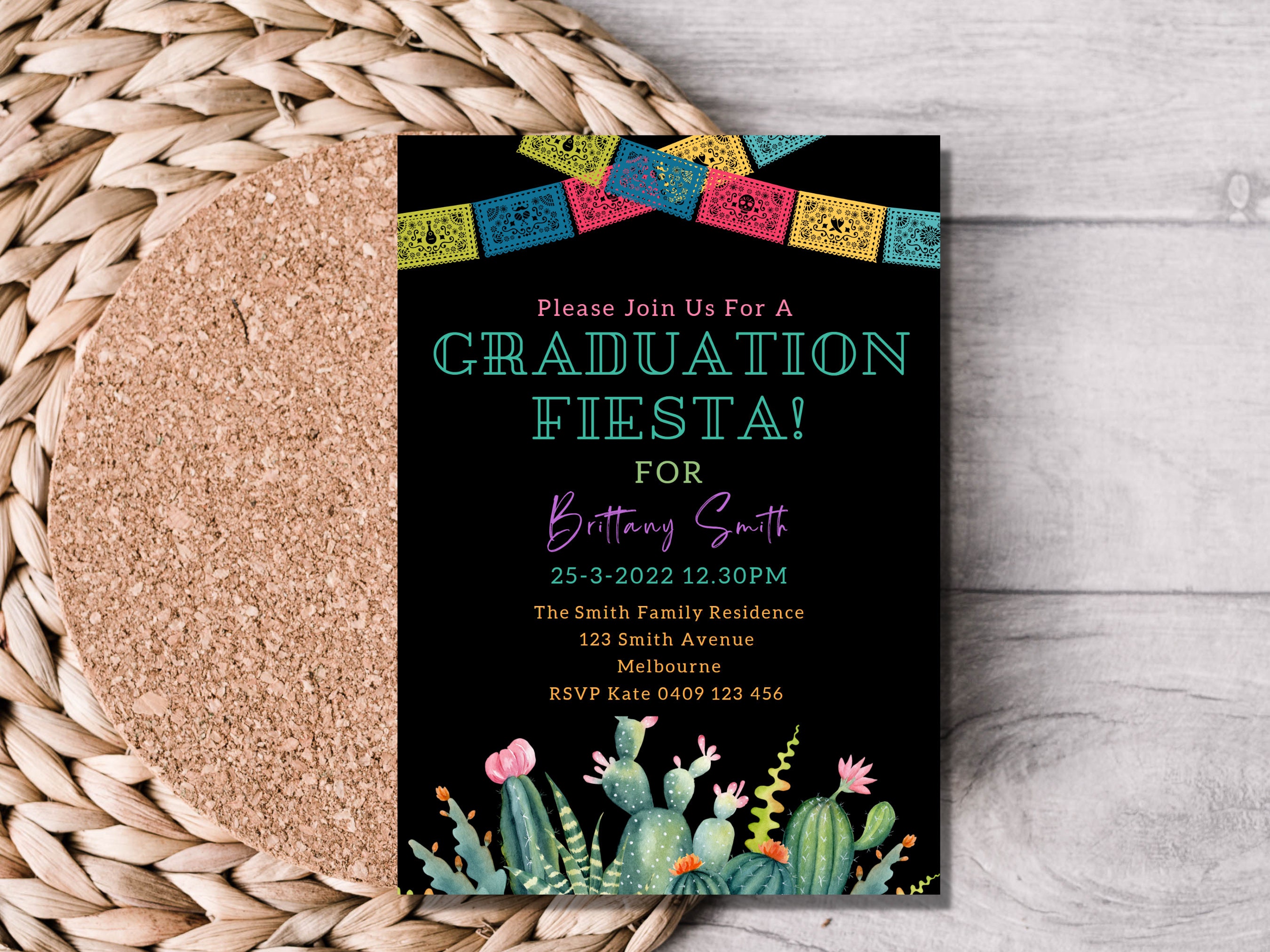 Mexican Invitation, Graduation Invitation, Fiesta Invitation ...