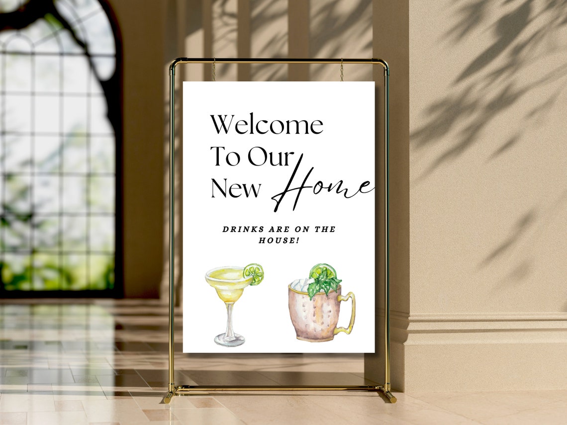House Warming Party Welcome Sign Editable Template, House Warming ...