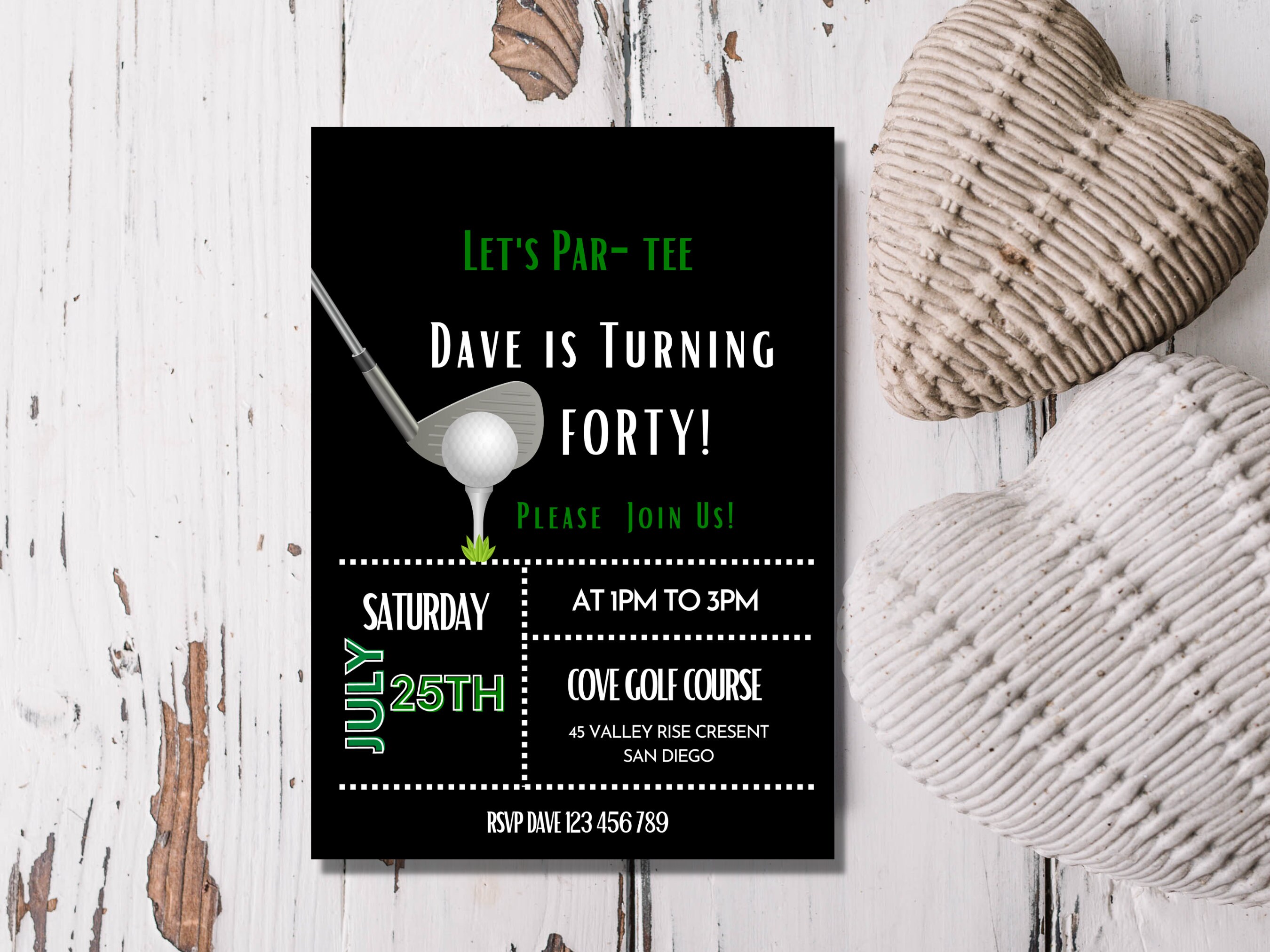 Golf Birthday Invitation, Golf Birthday Invite, Golf Party Invitation ...