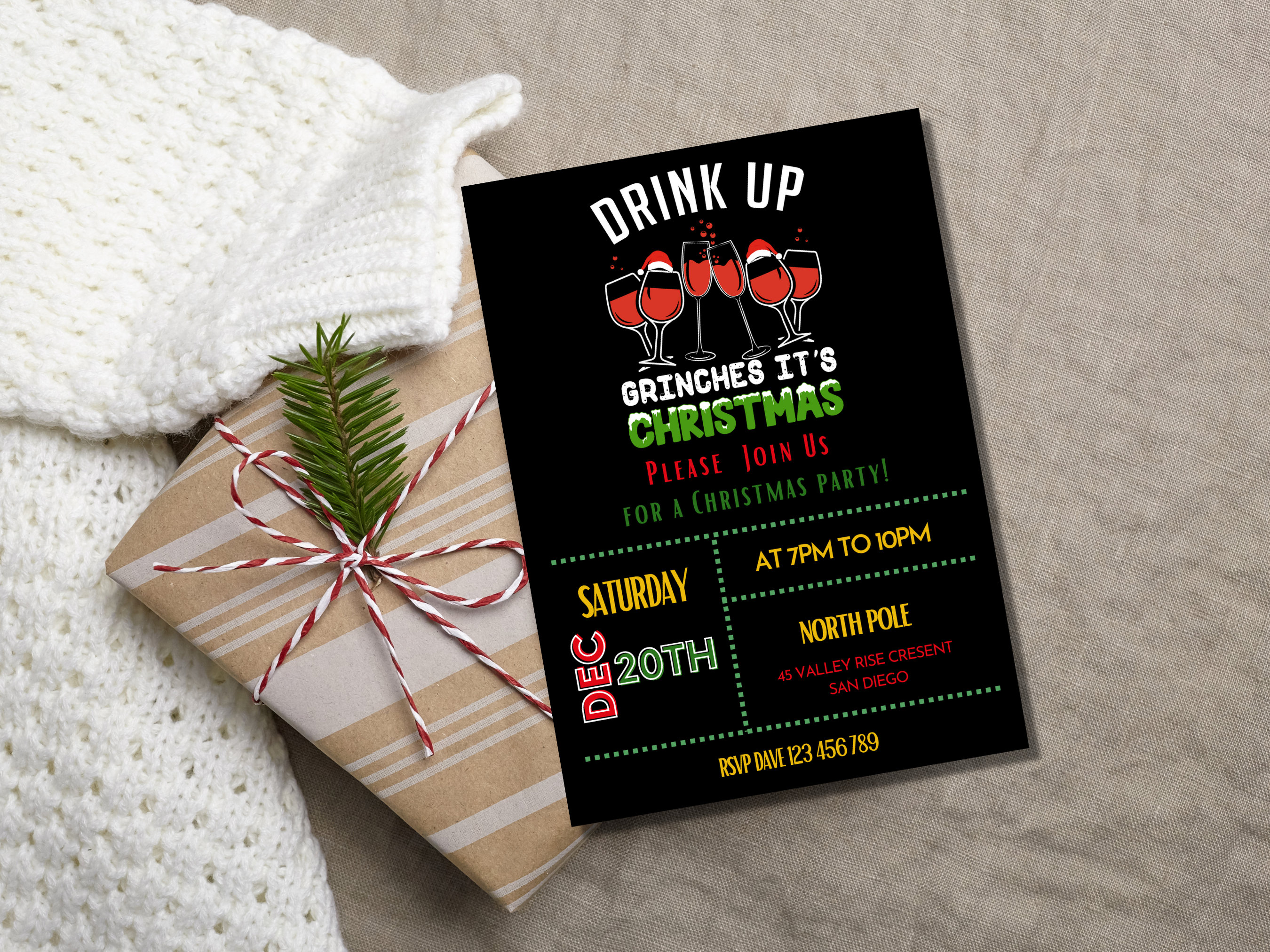 Office Christmas Party Invitation Christmas Party Invitations - Etsy
