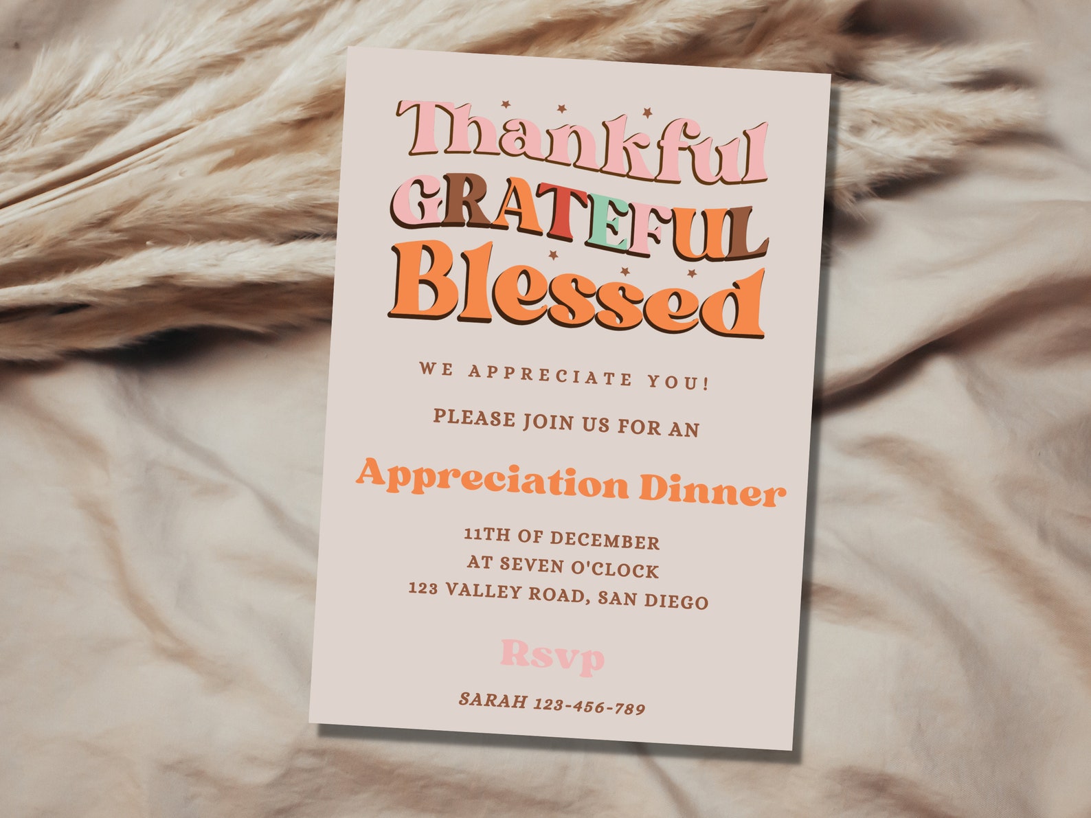 Appreciation Dinner Invitation, Appreciation Invitation, Client ...