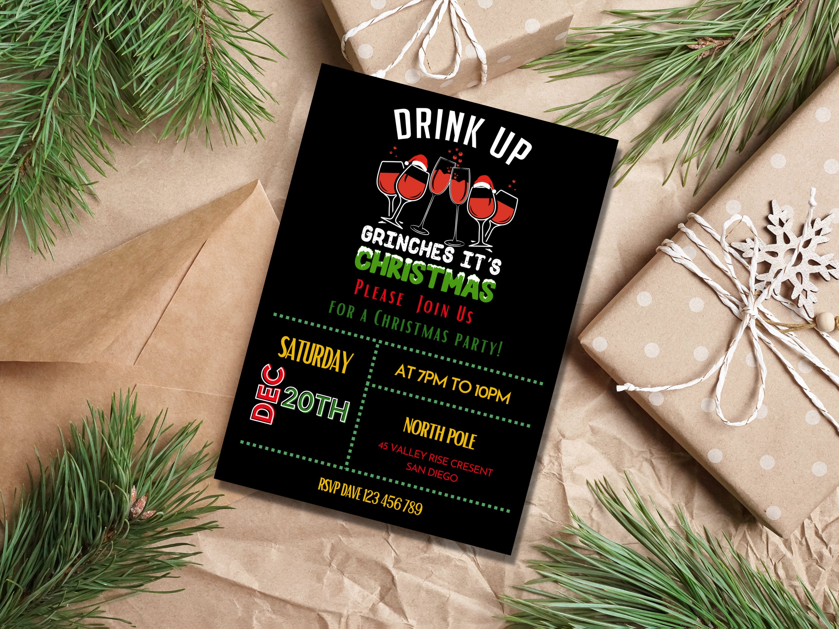 Office Christmas Party Invitation Christmas Party Invitations - Etsy