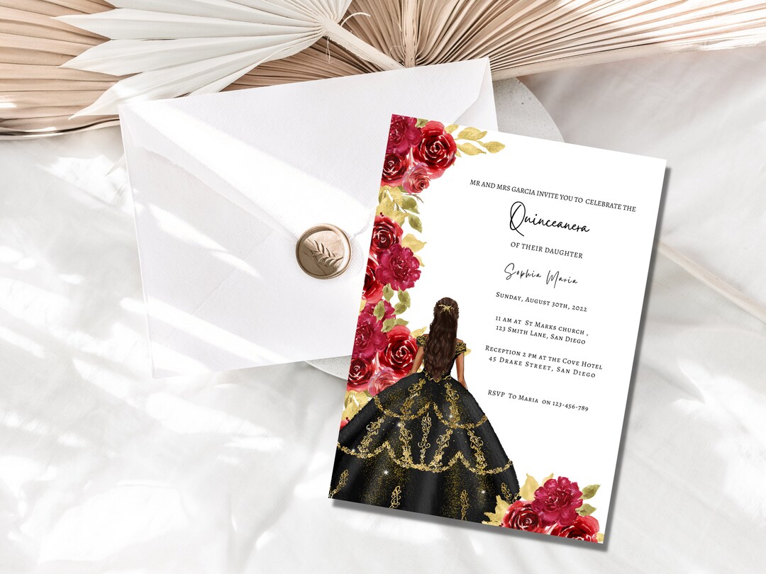 Quinceanera Invitation, Quinceanera Invitation Template, Quinceanera ...