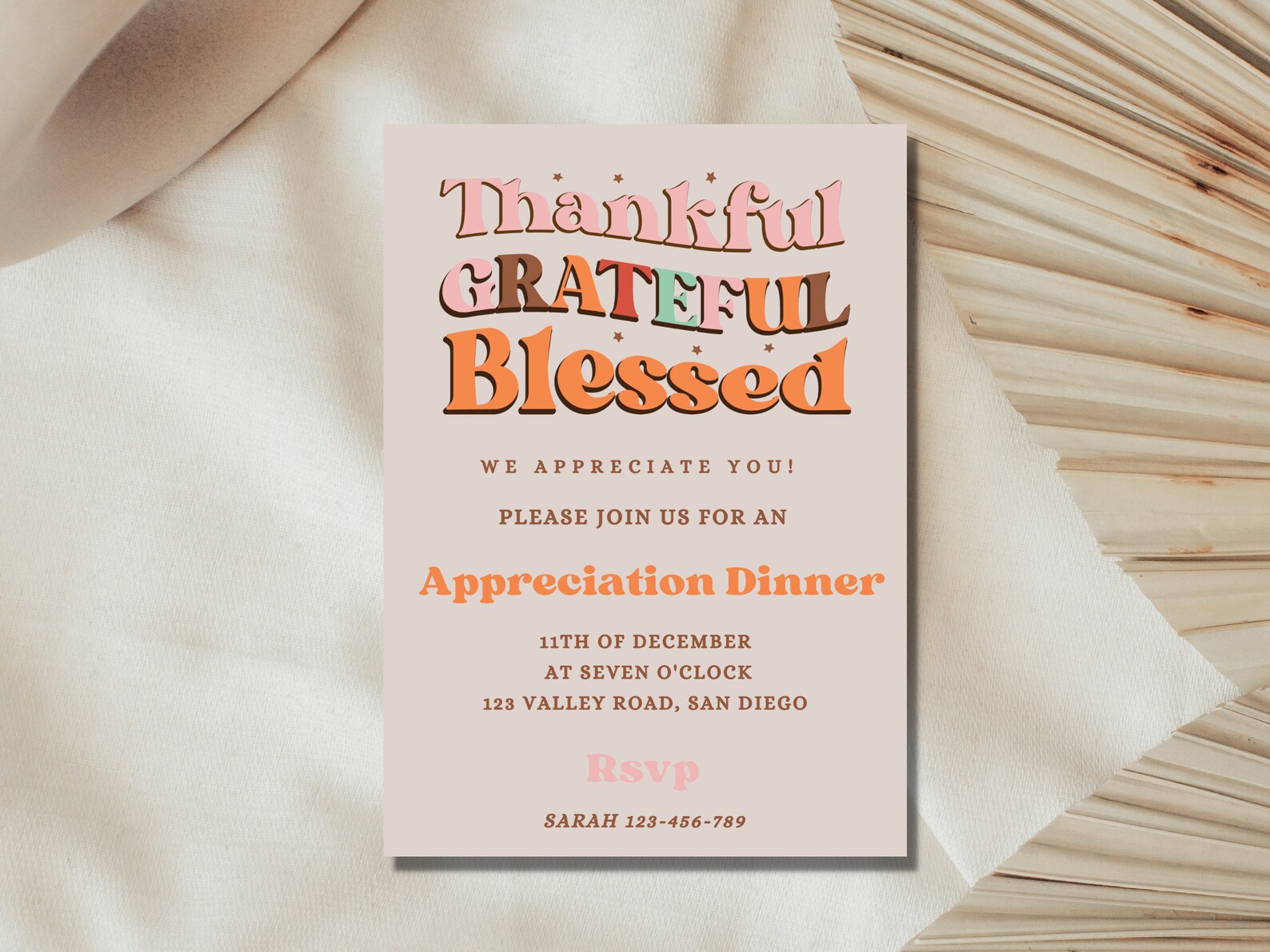 Appreciation Dinner Invitation, Appreciation Invitation, Client ...