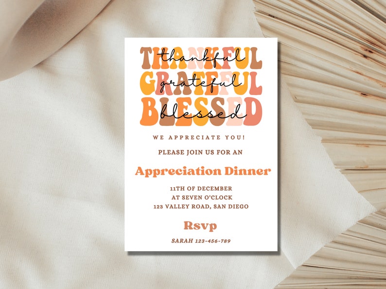 Appreciation Dinner Invitation, Appreciation Invitation, Client ...