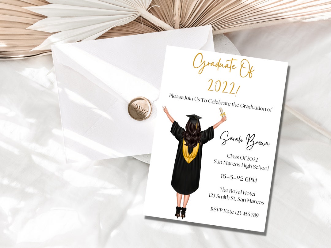 Graduation Invitation Template, Graduation Invitation, High School ...