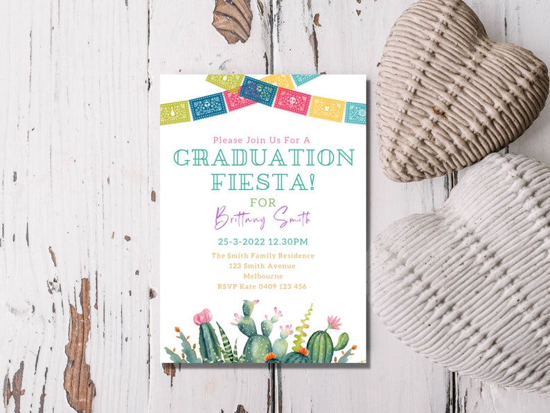 Mexican Invitation, Graduation Invitation, Fiesta Invitation ...