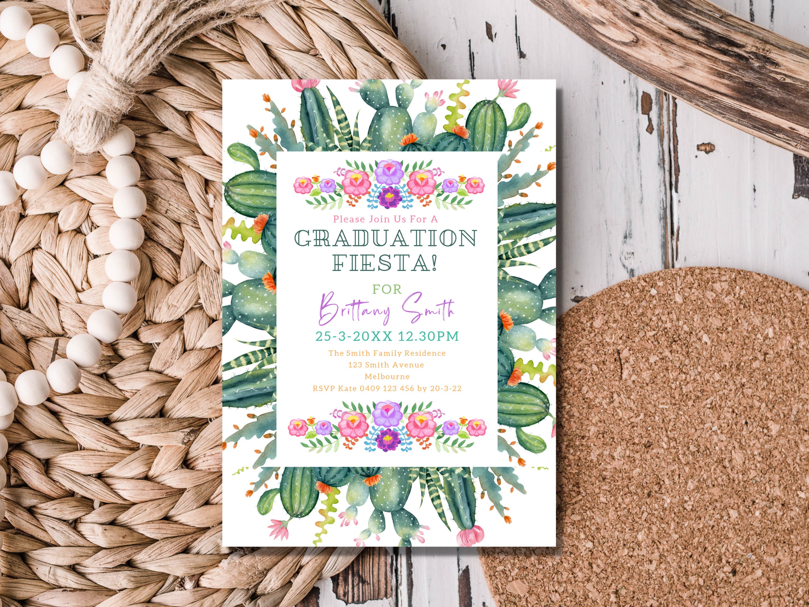 Mexican Invitation, Graduation Invitation, Fiesta Invitation ...
