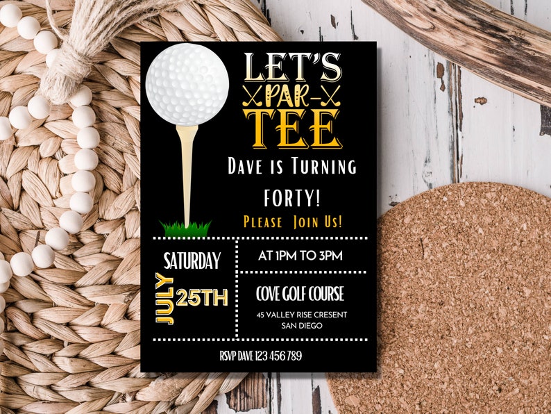 Golf Birthday Invitation Golf Birthday Invite Golf Party - Etsy