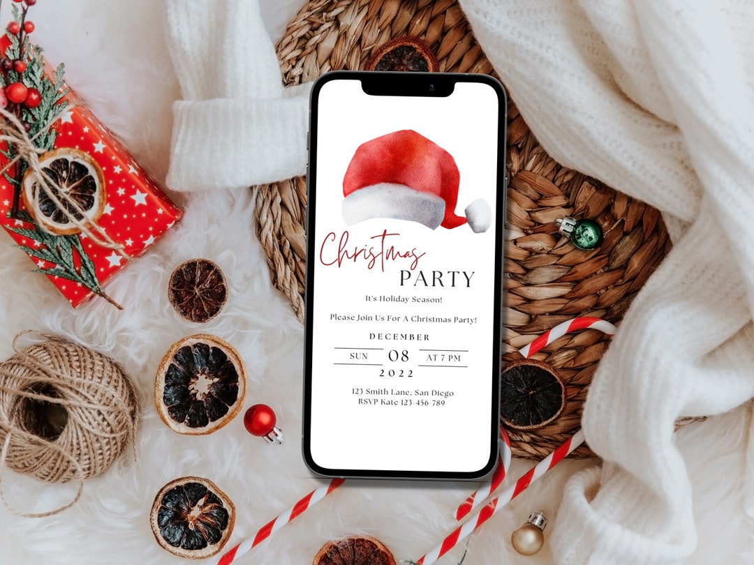 Office Christmas Party Invitation, Christmas Party Invitations Instant ...