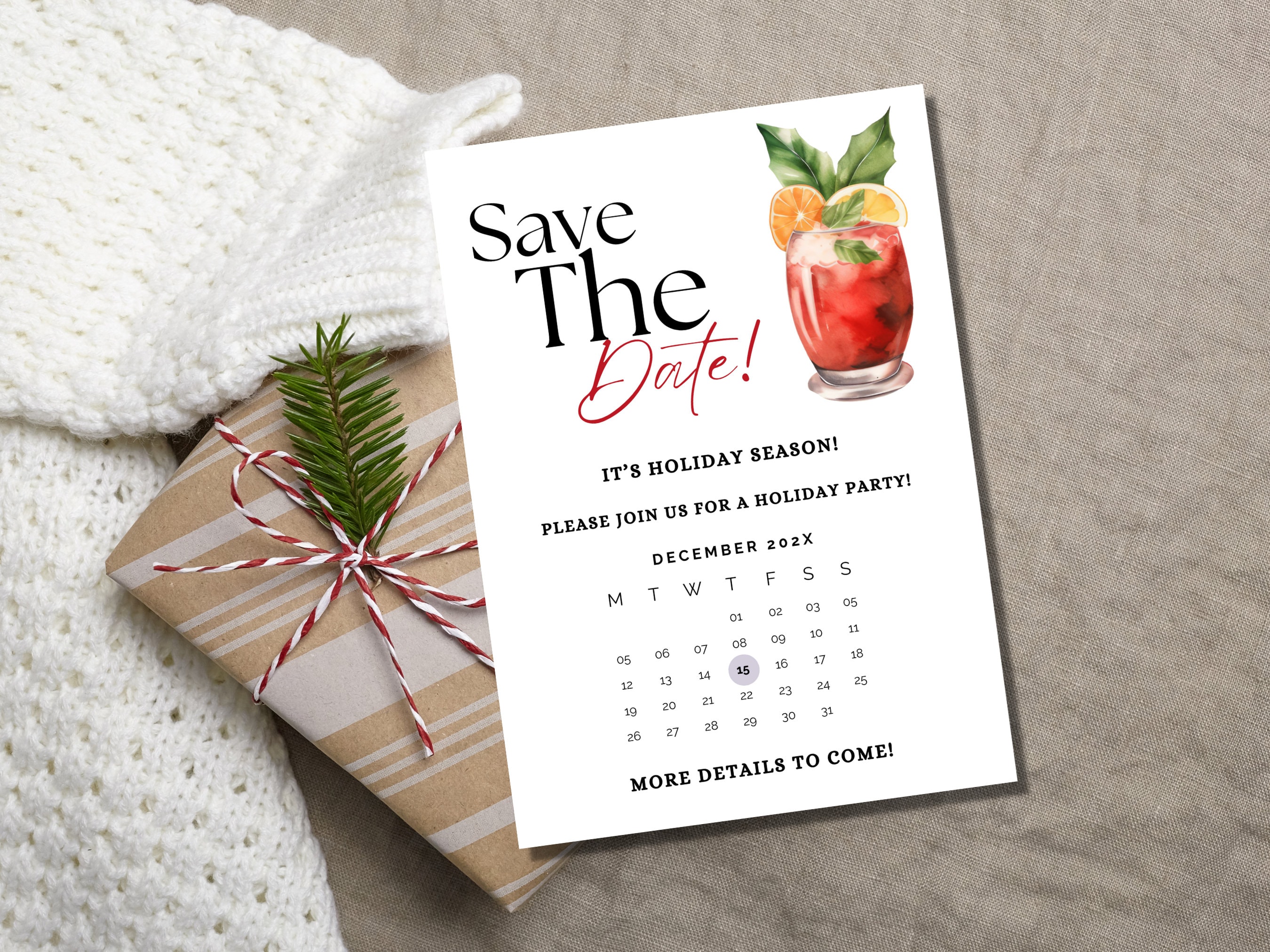 Christmas Party Invitations Instant Download, Christmas Invitations ...