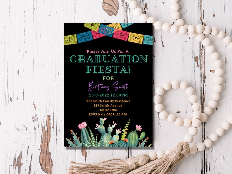 Mexican Invitation, Graduation Invitation, Fiesta Invitation ...