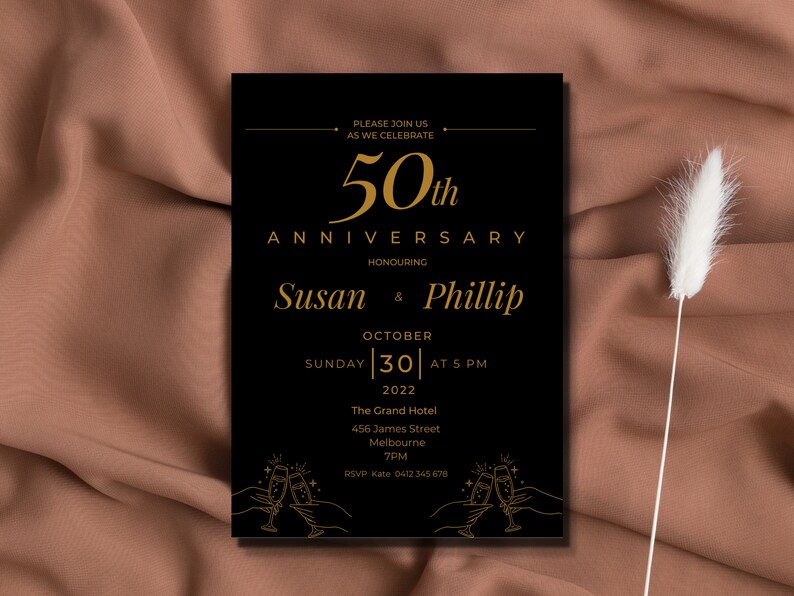 50th Anniversary Invitation 50th Anniversary Invitation - Etsy