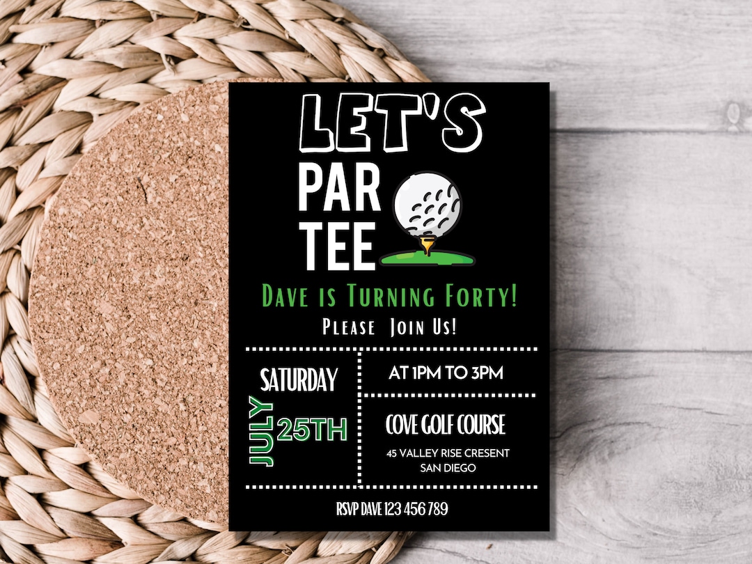 Golf Birthday Invitation, Golf Birthday Invite, Golf Party Invitation ...