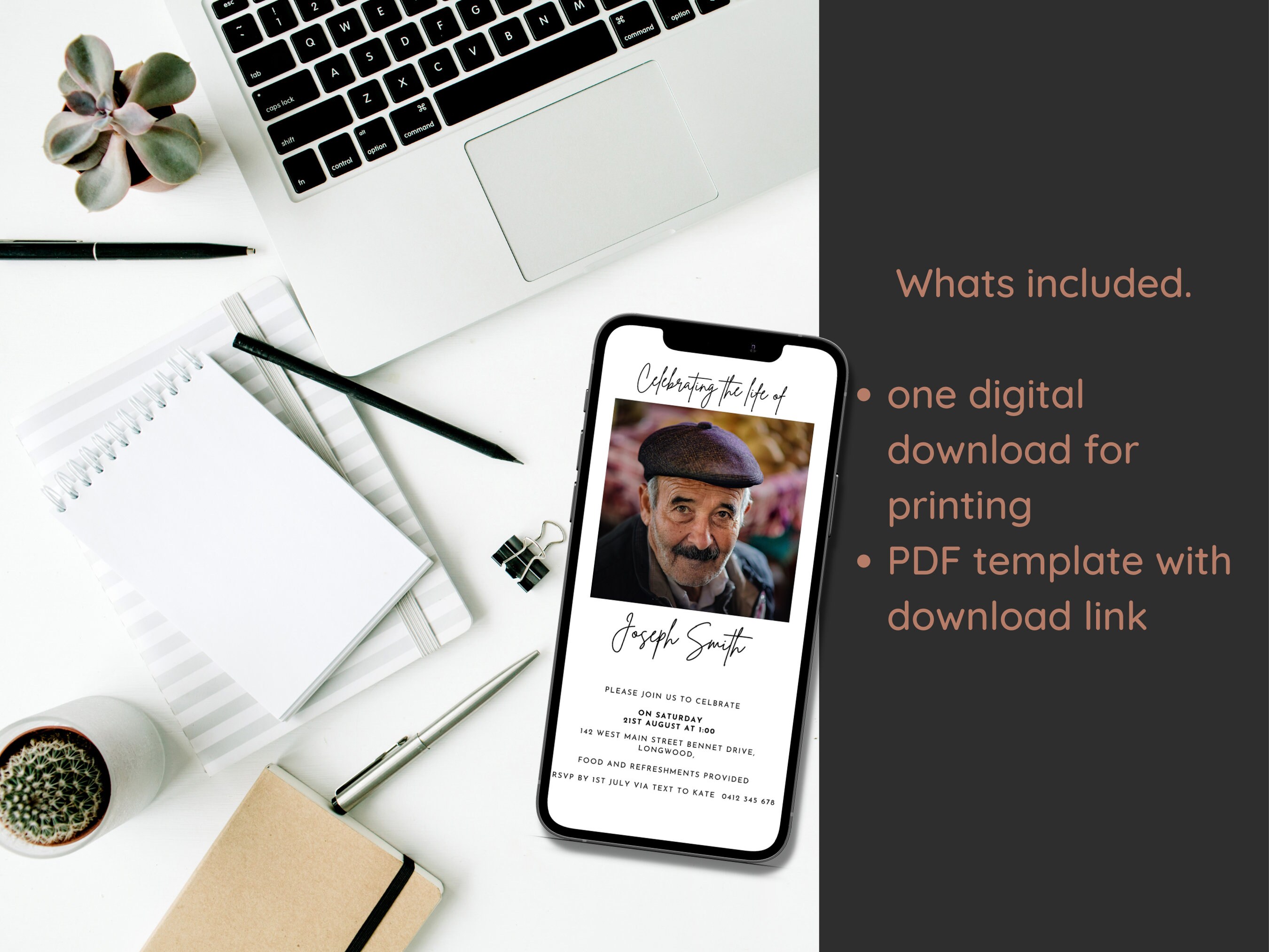 Celebration of Life Program, Celebration of Life Invitations ...