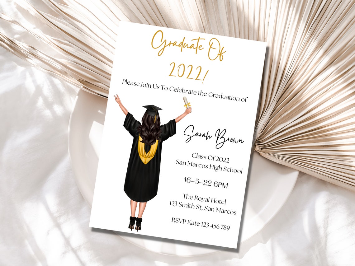 Graduation Invitation Template Graduation Invitation High - Etsy