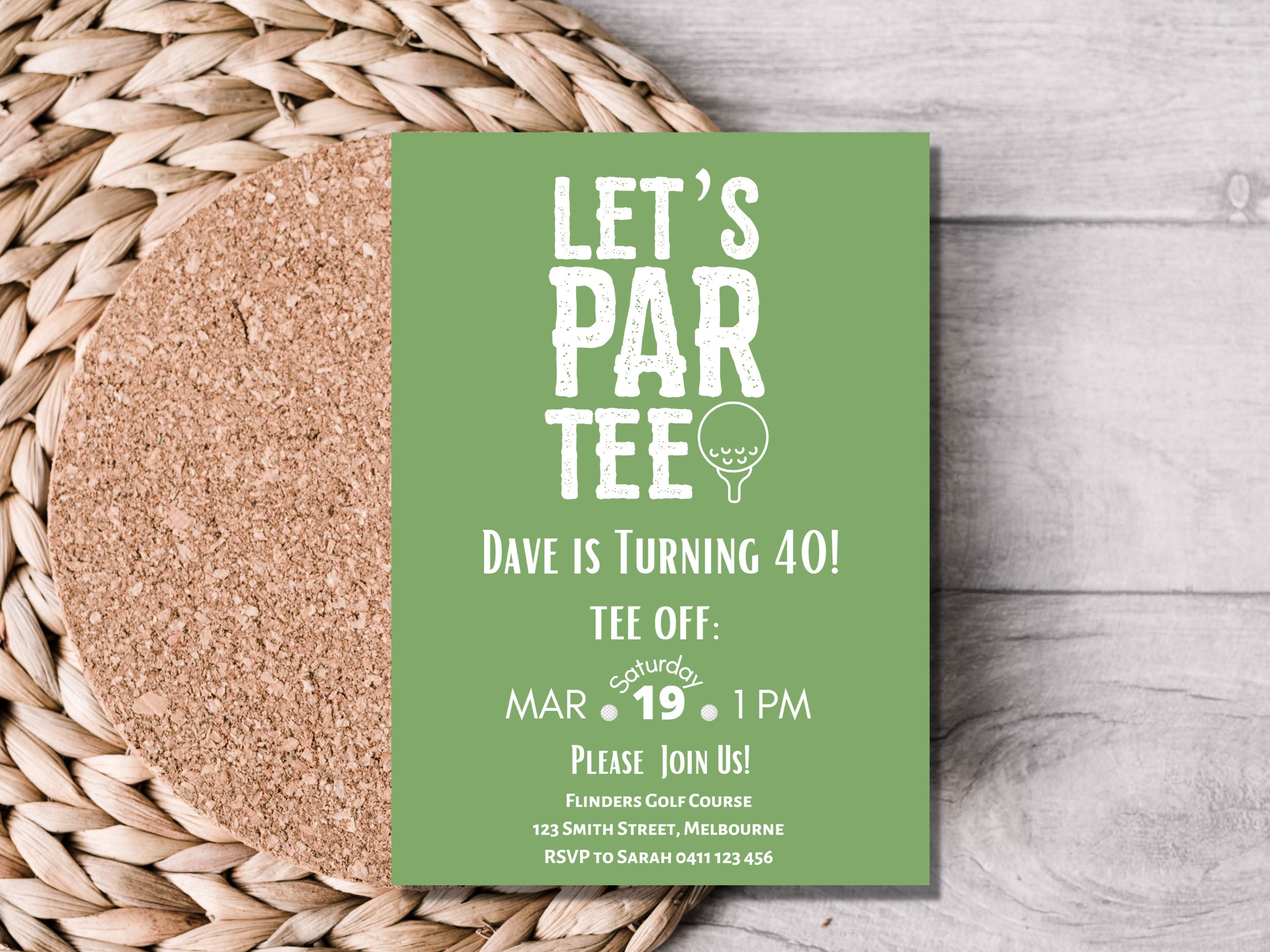 Golf Birthday Invitation, Golf Birthday Invite, Golf Party Invitation ...