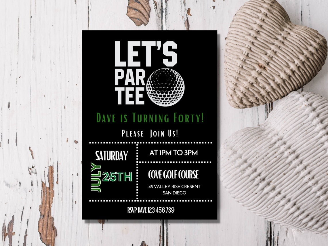 Golf Birthday Invitation, Golf Birthday Invite, Golf Party Invitation ...