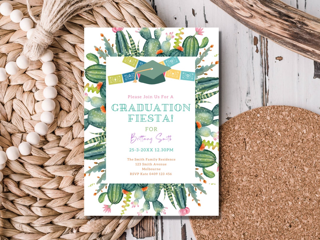 Mexican Invitation Graduation Invitation Fiesta Invitation - Etsy