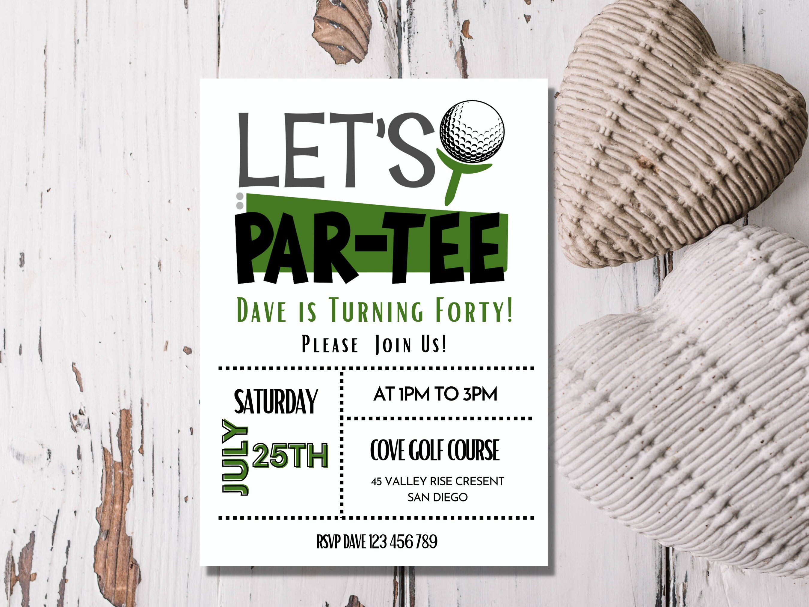 Golf Birthday Invitation, Golf Birthday Invite, Golf Party Invitation ...