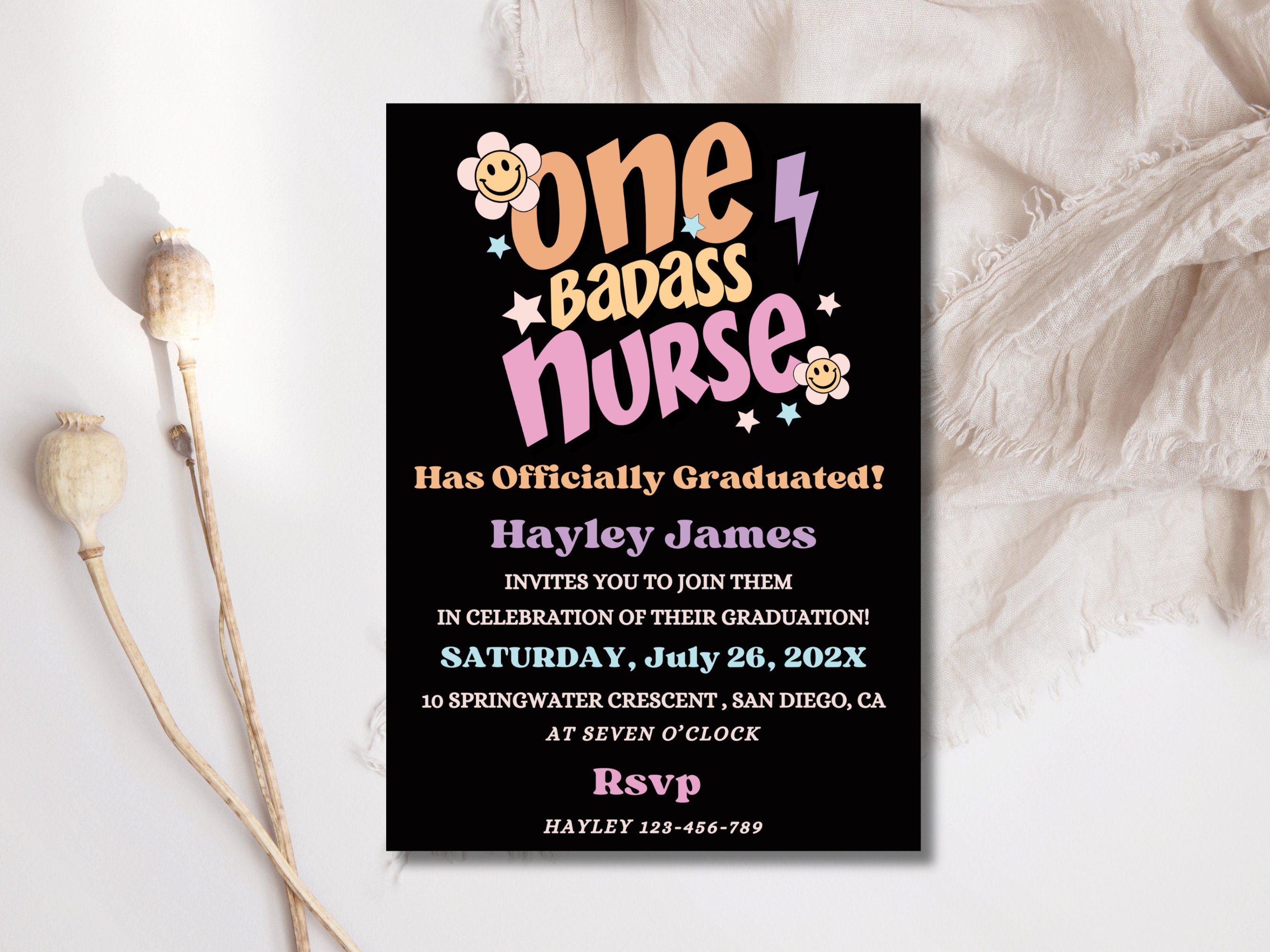 Medical School Graduation Invitation, Nursing School Graduation ...