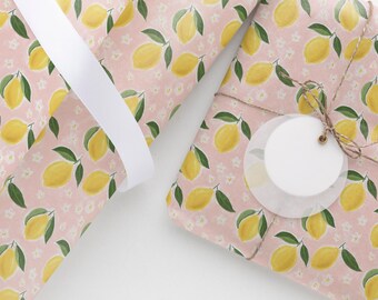 Lemon Wrapping Paper | Etsy
