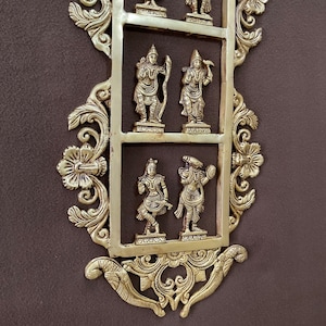 Dashavatar Lord Vishnu 29.5 Inches Brass Wall Decor, Indian Wall ...