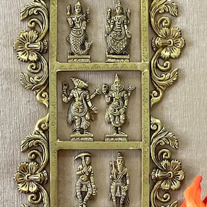 Dashavatar Lord Vishnu 29.5 Inches Brass Wall Decor, Indian Wall ...